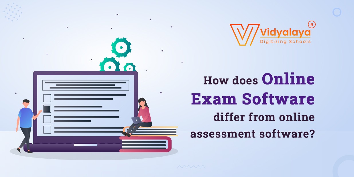 How does online exam software differ from online assessment software?